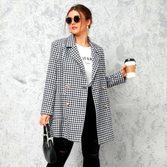 SHEIN | Jackets & Coats | Shein Plaid Blazer | Poshmark